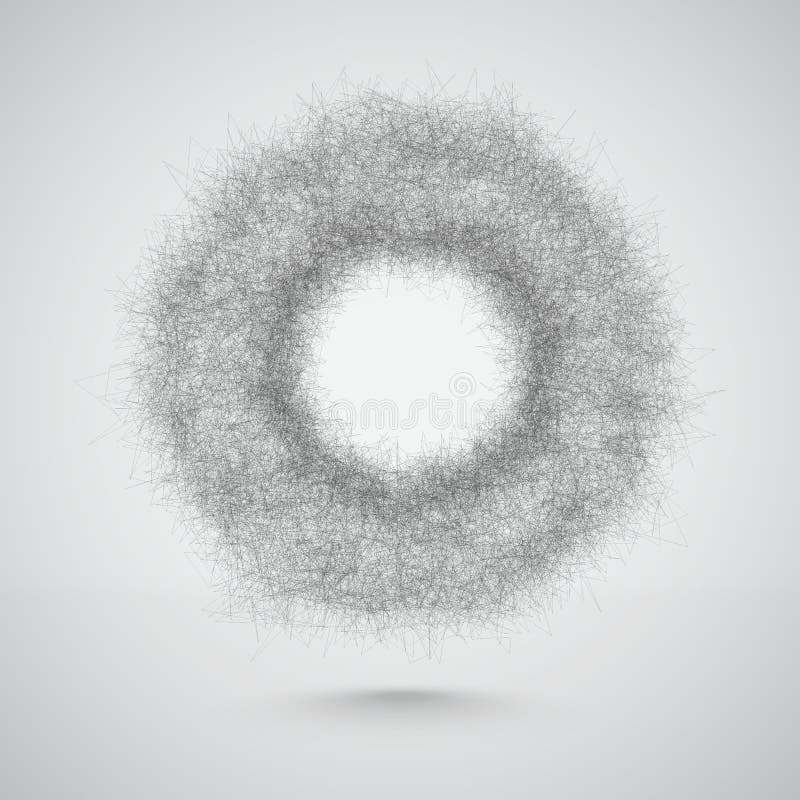 Abstract Mesh Body Explosion. Vector Illustration for Technology Design ...