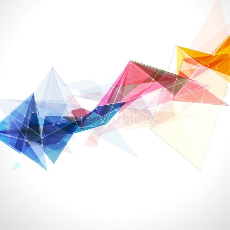 Abstract Triangle Mesh Background Stock Vector - Illustration of ...
