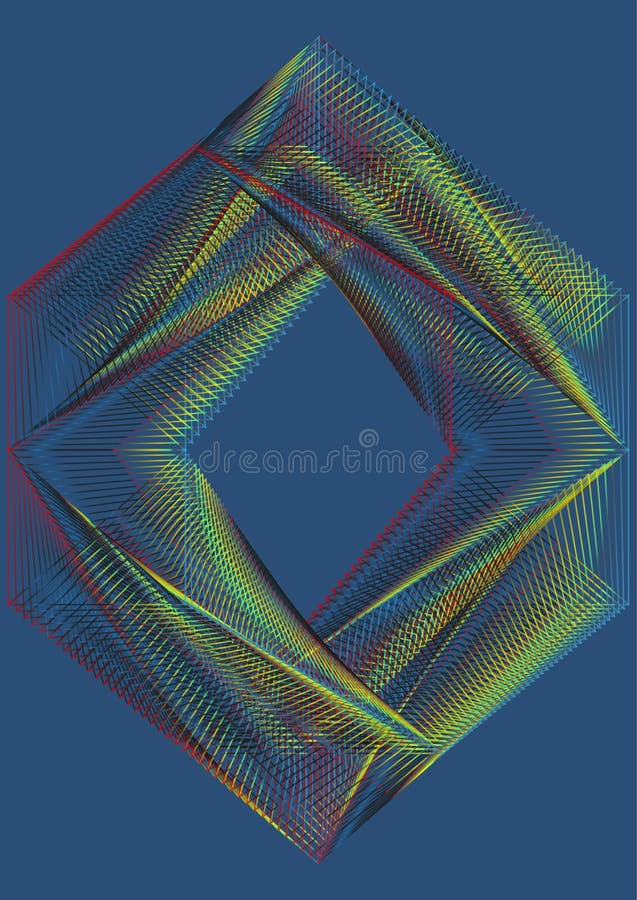 Abstract Bright Figure on a Blue Background for Design.3D Stock ...
