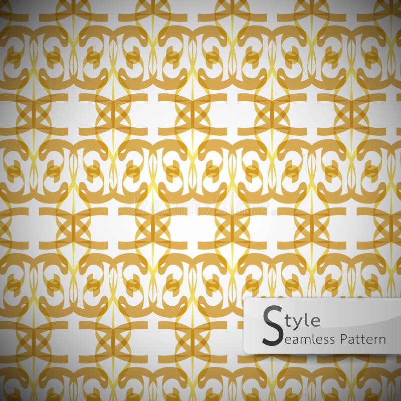 Abstract Mesh Gold Ribbon Vintage Geometric Seamless Pattern Vector ...