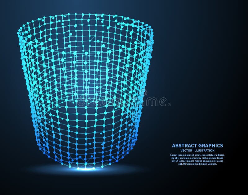 Abstract Mesh Polygonal Element, Technology Background. Network ...