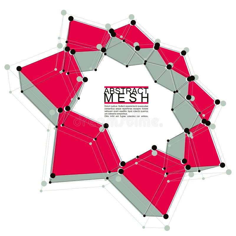 Abstract Mesh Vector Illustration, Technology Theme Stock Vector ...