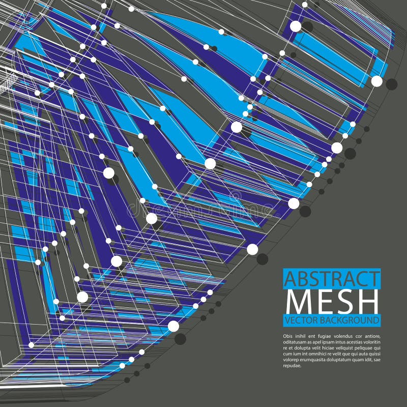 Abstract Mesh Vector Illustration, Technology Theme Stock Vector ...