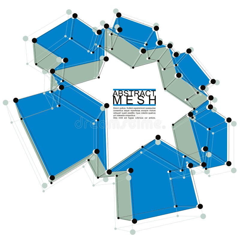 Abstract Mesh Vector Illustration, Template for Technology Theme Stock ...