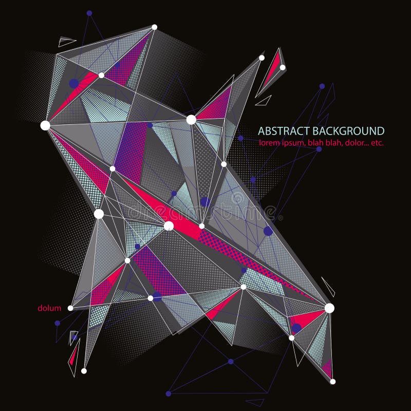 Abstract Mesh Vector Illustration, Template for Technology Theme ...