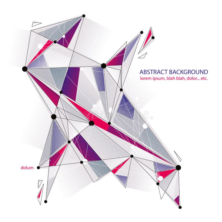 Abstract Mesh Vector Illustration, Template for Technology Theme ...