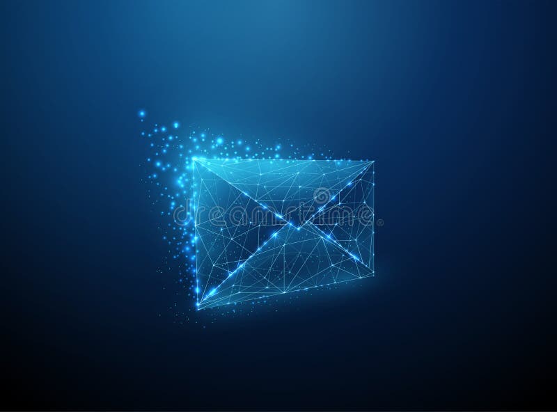 Abstract Message Icon. Low Poly Style Design Stock Vector ...