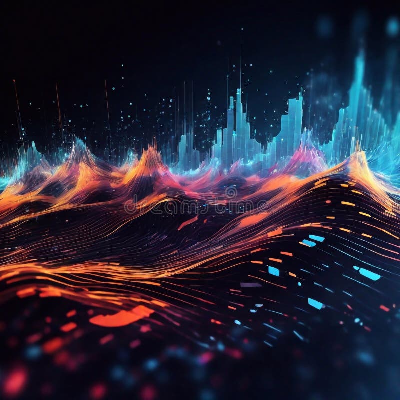 Abstract Metadata Background, Digital Background, Artificial ...
