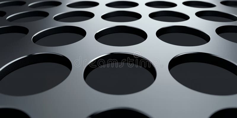 Abstract Metal Background Circular Perforated Grey Steel Plate Texture ...