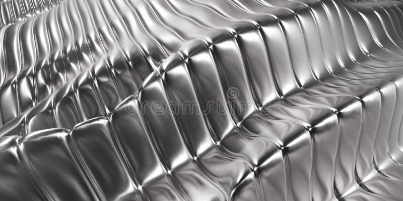 Abstract Metal Background. Silver Steel Stripes Wavy Pattern Stock ...