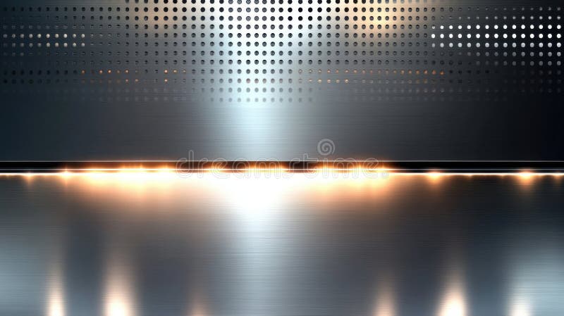 Abstract Metal Background with Spotlights and Reflections, Vector ...
