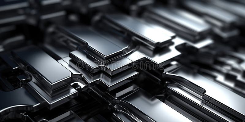 Abstract Metal Background, Where Metallic Shapes and Textures Create a ...