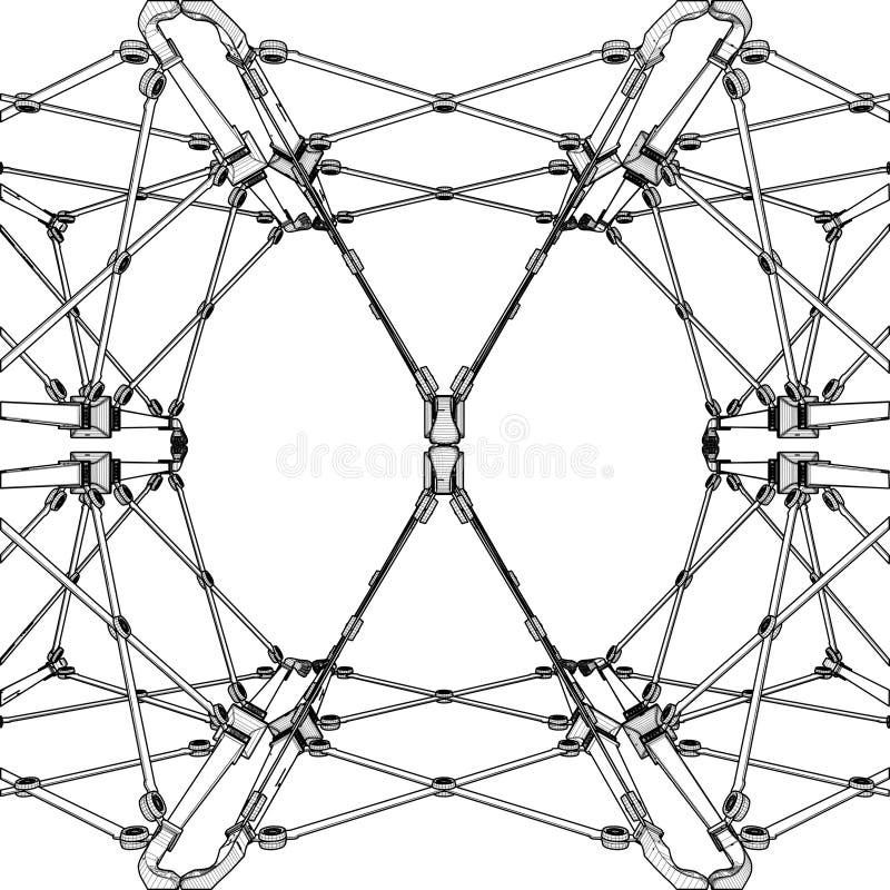 Abstract Metal Construction Structure Vector. a Vector Illustration of ...