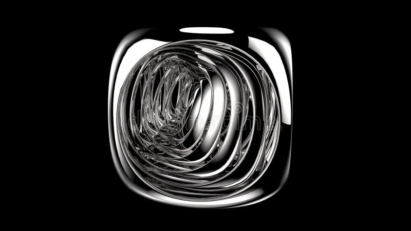 Abstract Metal Cube with Pendulum Rotating Elements Stock Footage ...