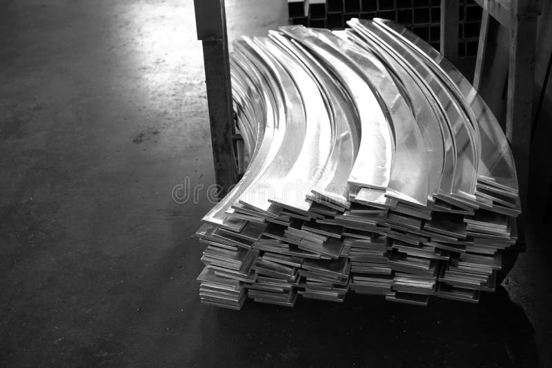 Abstract metal curve stock photo. Image of gray, light - 130510790