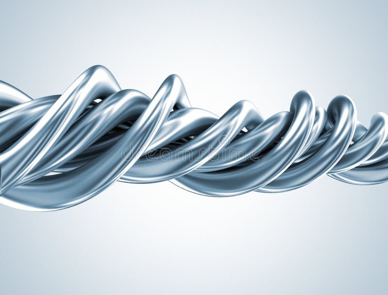 Abstract metal 3d shape stock illustration. Illustration of engineering ...