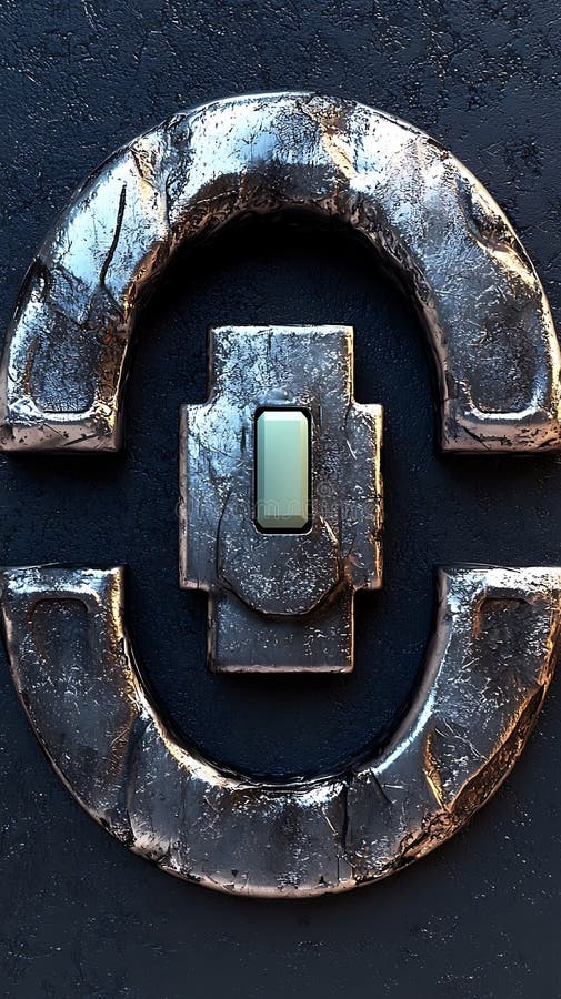 Abstract Metal Design on a Dark Solid Surface Stock Image - Image of ...