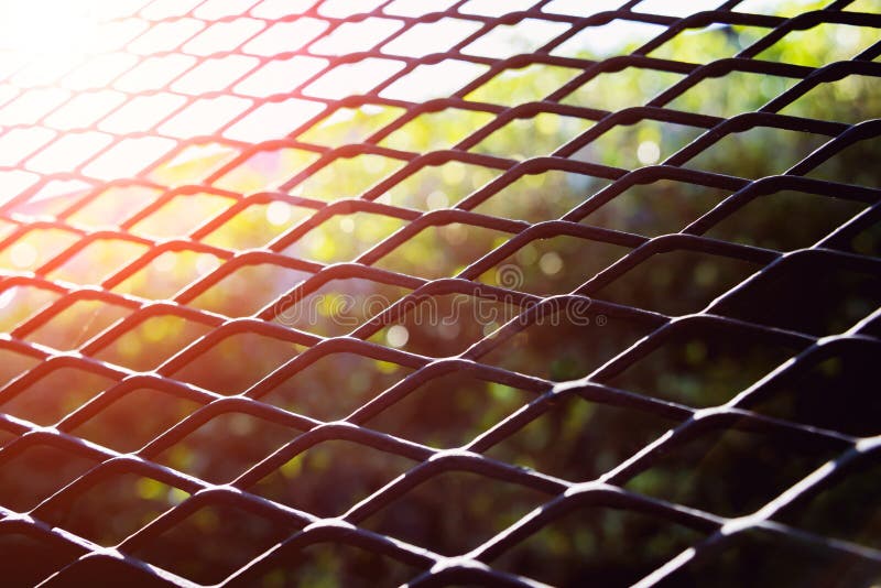 Abstract Metal Grid Background. Lattice Texture with Big Cells Grid ...