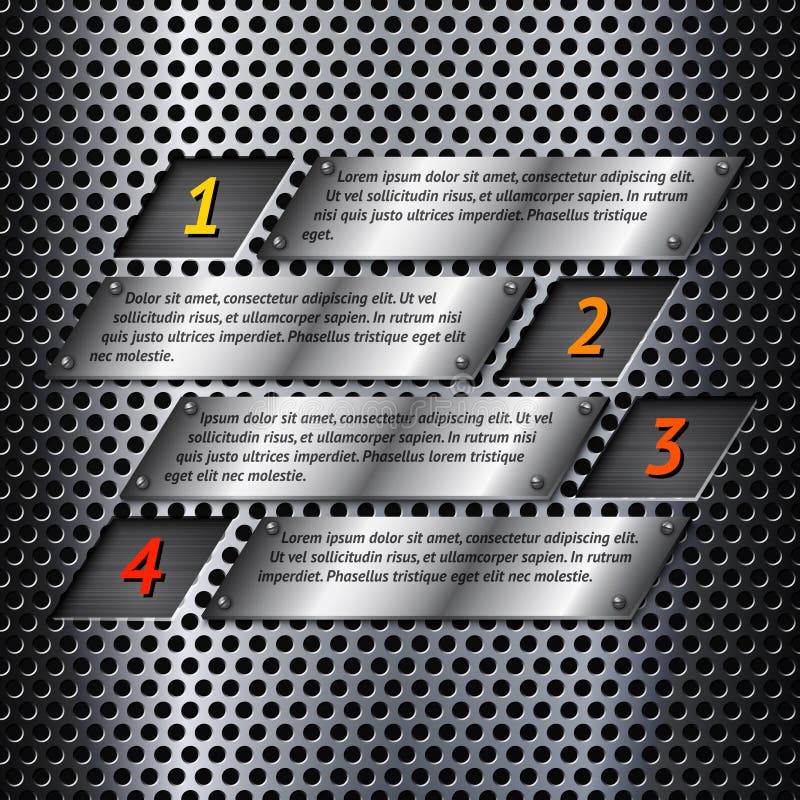 Abstract Metal Infographics Template Stock Vector - Illustration of ...