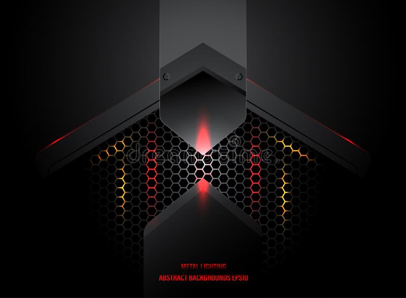 Abstract Metal Lighting Shapes Scene Stock Vector - Illustration of ...