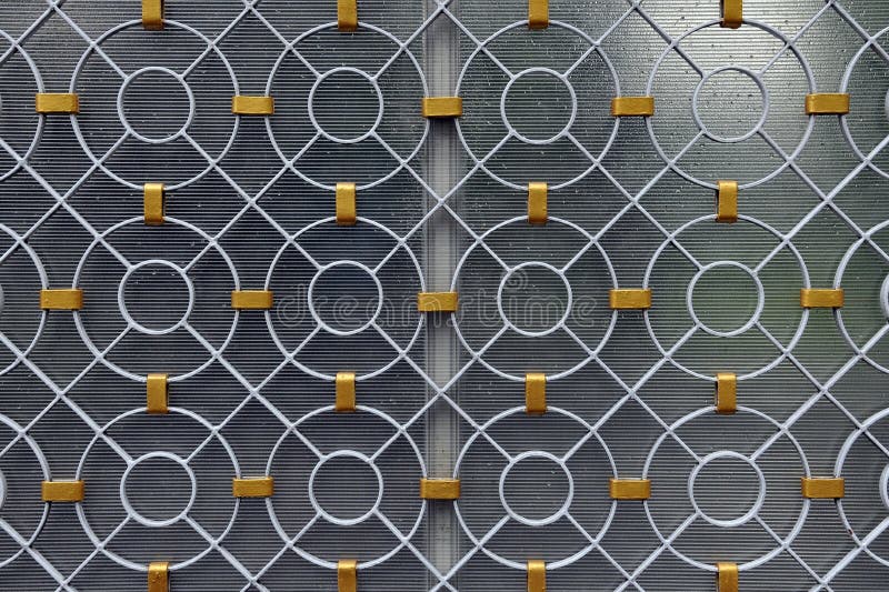 Abstract Metal Patterns Acting As Bars on a Window. Stock Image - Image ...