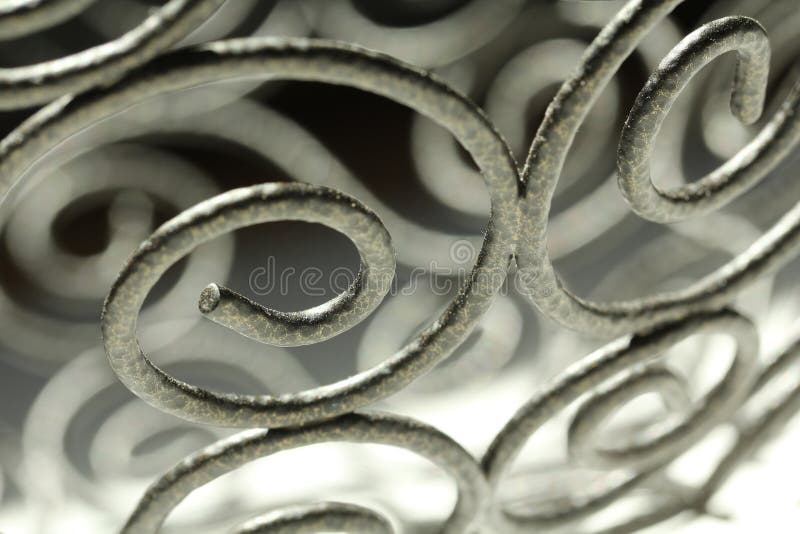 Abstract Metal Scrolls with Shadows Stock Image - Image of light ...