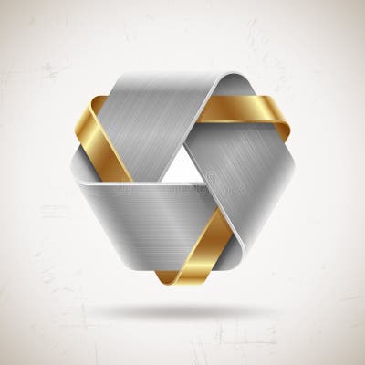 Abstract metal shape stock vector. Illustration of element - 29198170