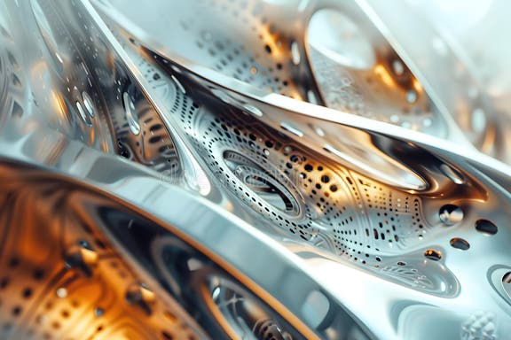 Abstract Metal Surfaces, Exploring 3D Rendered Designs with Intricate ...