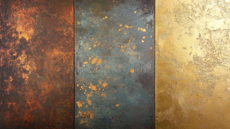 Abstract Metal Texture Background Copper Blue Gold Stock Illustration ...