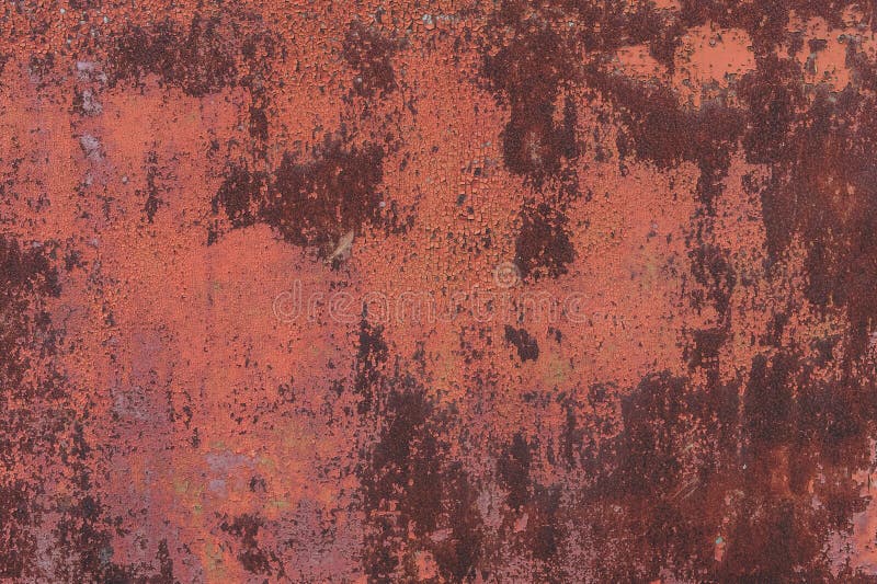 Abstract Metal Texture Background. Old Surface in Rust and Dirt in Red ...