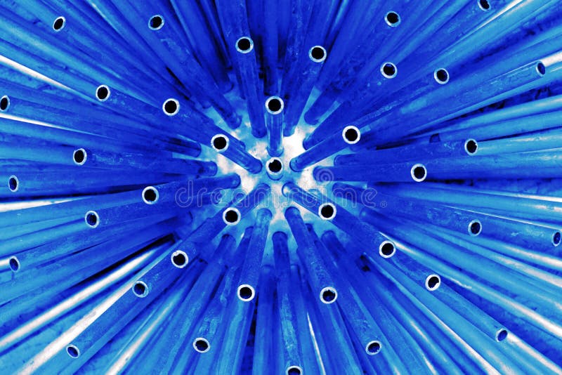 Abstract Metal Tube Dye in Blue Stock Photo - Image of abstract, iron ...
