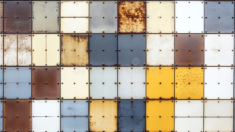 Rustic Metal Wall Panel Texture Stock Illustration - Illustration of ...