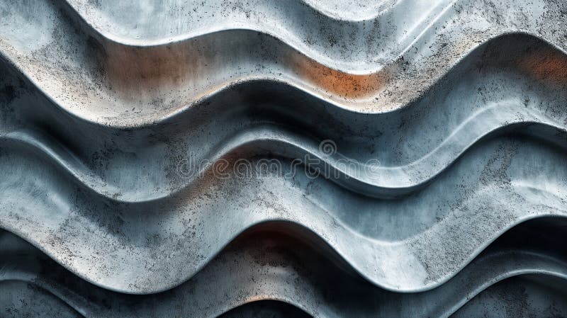 Abstract Metal Waves Pattern Light Shadow Creating Texture Stock Photos ...
