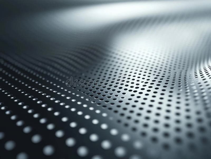 Abstract Metallic Background with Perforated Pattern Stock Illustration ...