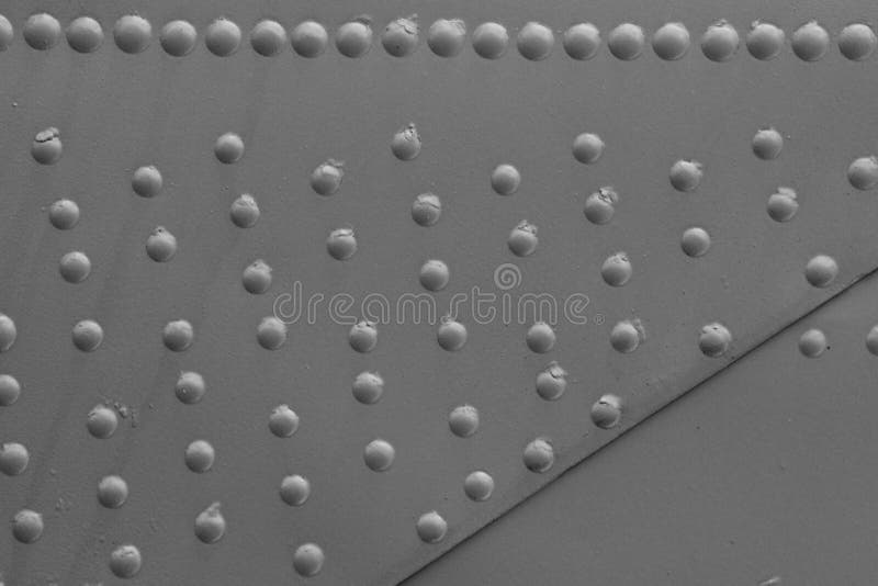 Metal Plating with Close-up Rivets. Stock Image - Image of closeup ...