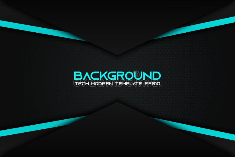 Abstract Metallic Blue Black Frame Layout Modern Tech Design Template ...