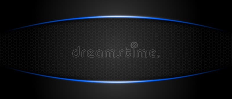 Abstract Metallic Blue Shiny Color Black Frame Layout Modern Tech ...