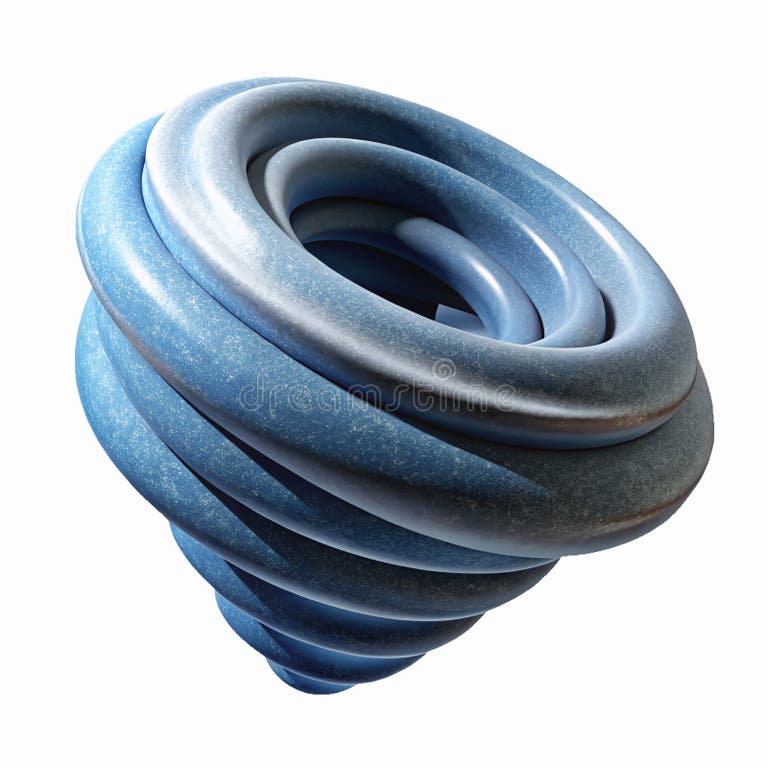 Abstract Metallic Blue Spiral Design with Glossy Texture for Creative ...