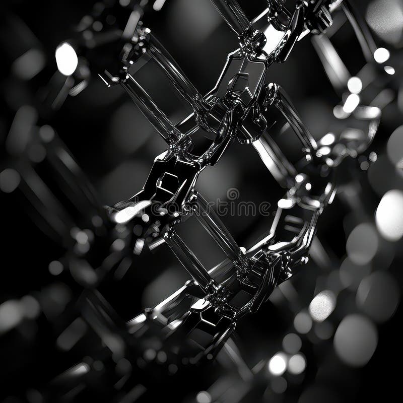 Abstract Metallic Chains Interacting in a High-contrast Lighting Setup ...