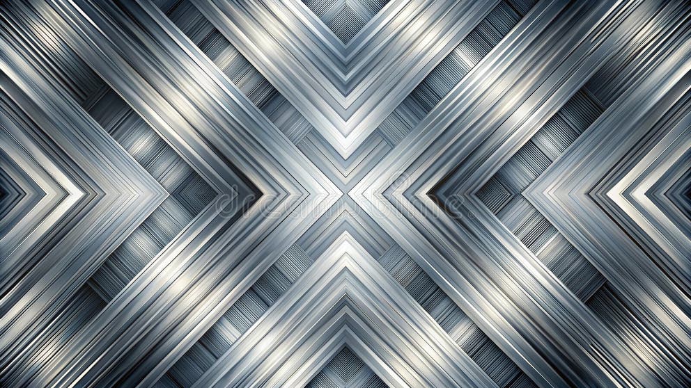 Abstract Metallic Chevron Pattern Background Design with Interlocking ...