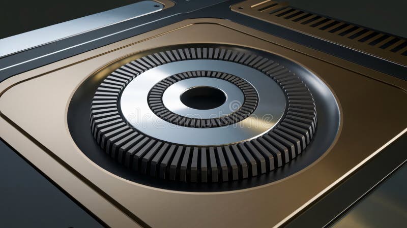 Abstract Metallic Circular Technology Design, Good Resolution Stock ...