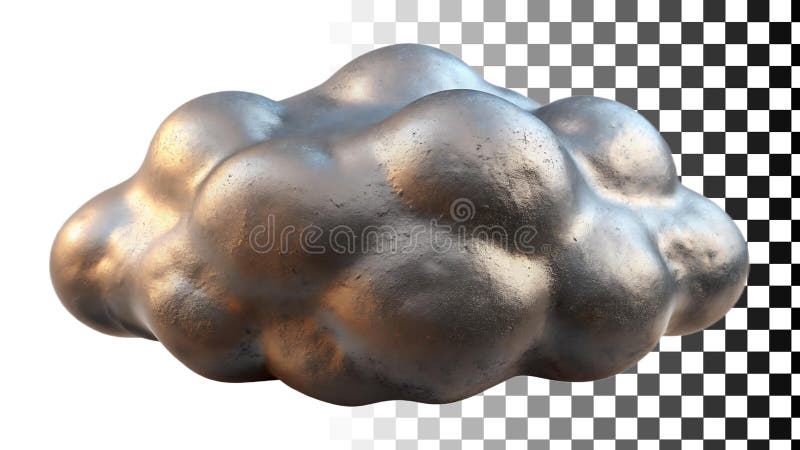 Abstract Metallic Cloud Shape Lumpy Texture Silver Gray Sci,fi Strange ...