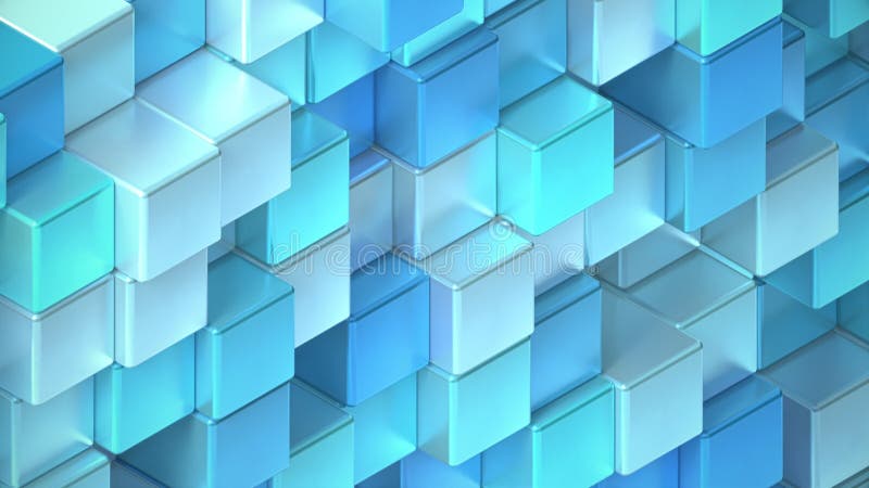 Abstract Metallic Cubes Background Pattern Wall. 3D Projection Mapping ...