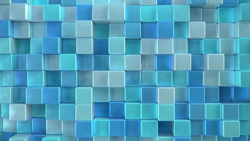 Abstract Metallic Cubes Background Pattern Wall. 3D Projection Mapping ...