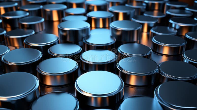 Abstract Metallic Cylinders Background Texture Stock Illustration ...