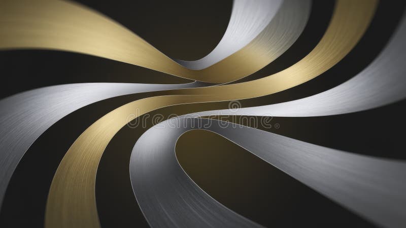 Abstract Metallic Design in Motion Digital Art Modern Environment ...