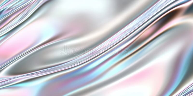 Abstract Metallic Fluid Background with Iridescent Pastel Colors and ...