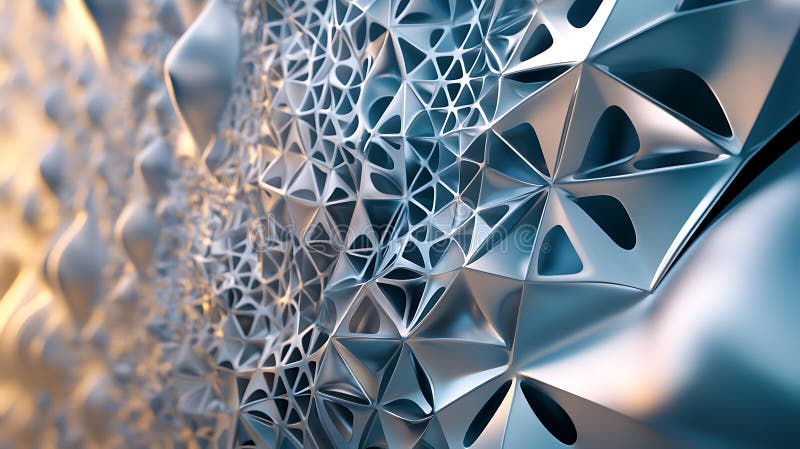 Abstract Metallic Geometric Background Design Silver Blue Triangles ...