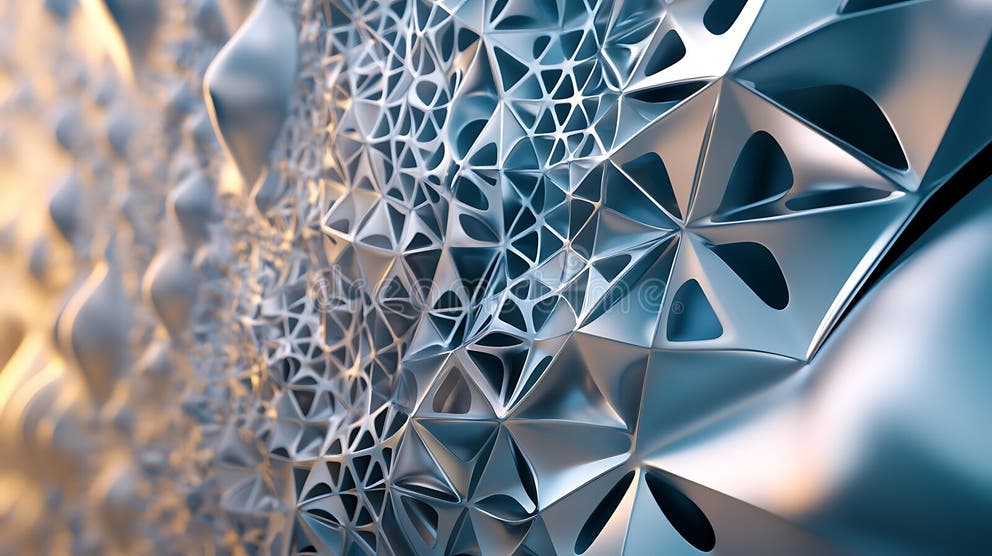 Abstract Metallic Geometric Background Design Silver Blue Triangles ...