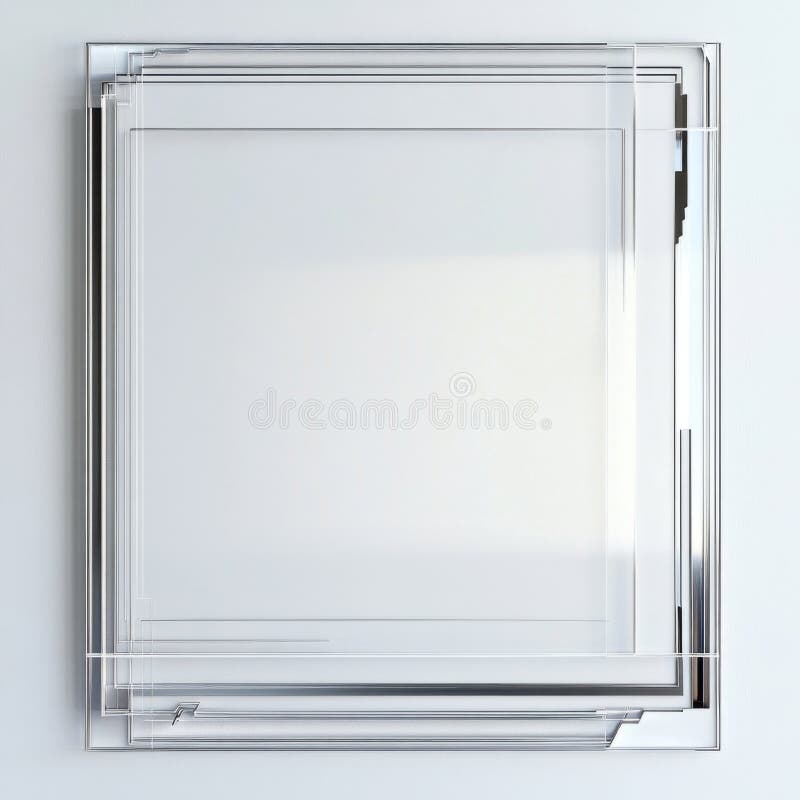 Abstract Metallic Geometric Design with Layered Rectangular Shapes on ...